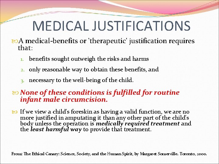 The Ethics of Neonatal Circumcision Presented by Gillian