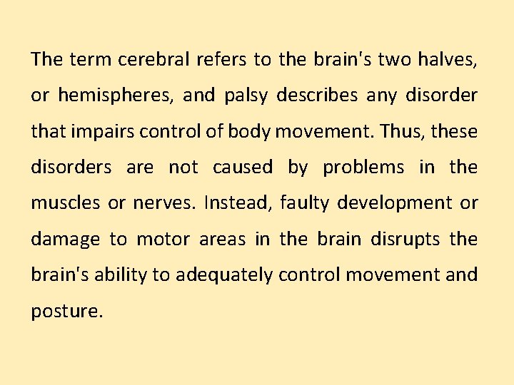 Cerebral Palsy DR Marwa M Ibrahim Definition Cerebral