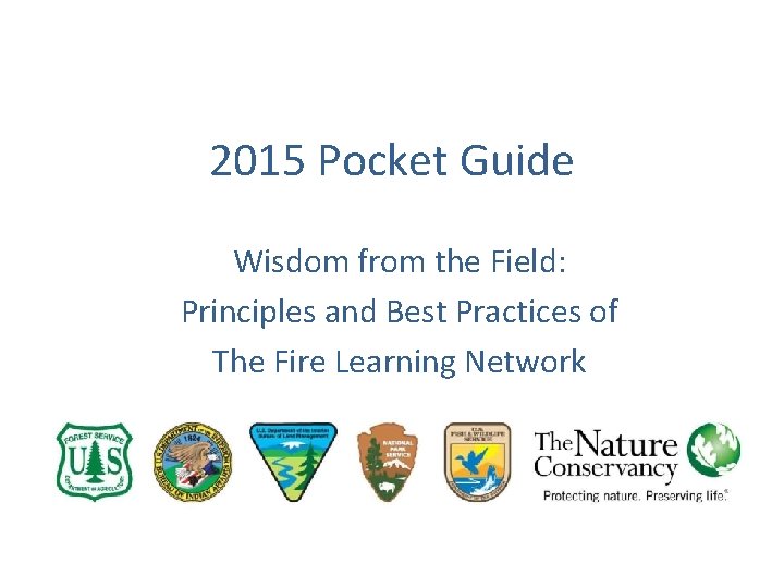 2015 Pocket Guide Wisdom from the Field Principles