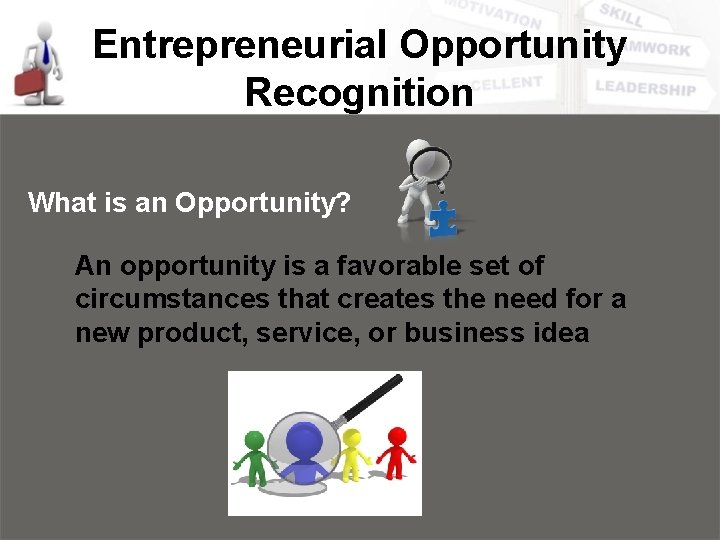 Business Plan Entrepreneurial Opportunity Recognition ELIB 203 Week