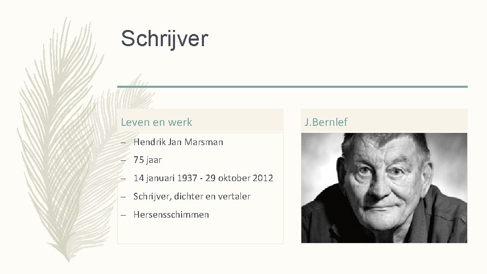 Een jongensoorlog J Bernlef Gemaakt door Bregje Heezen