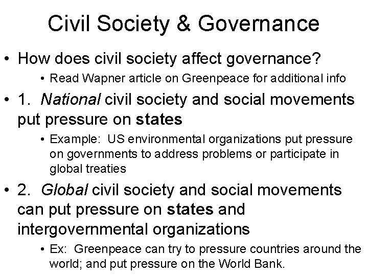 Class 12 Globalization and Governance 2 Sociology 2