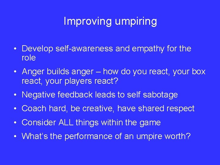 Adrian Panozzo National Umpire Development Manager AFL Game