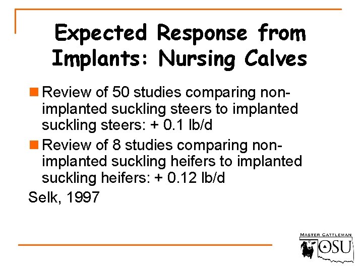 Implants and Their Use in Beef Cattle Production