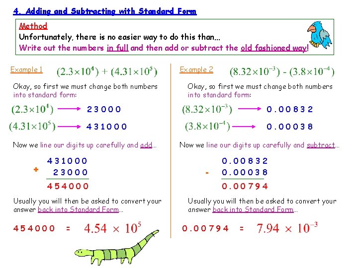 Mr Fs Maths Notes Number 11 Standard Form