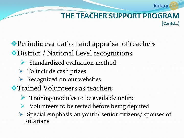 Dist 3141 ROTARY TEACH PROGRAM BY ROTARY INDIA