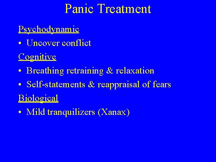 Chapter 5 Anxiety Disorders PANIC DISORDER Description with