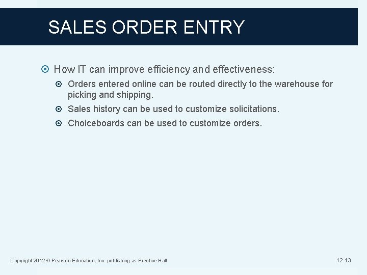 Chapter 12 The Revenue Cycle Sales to Cash