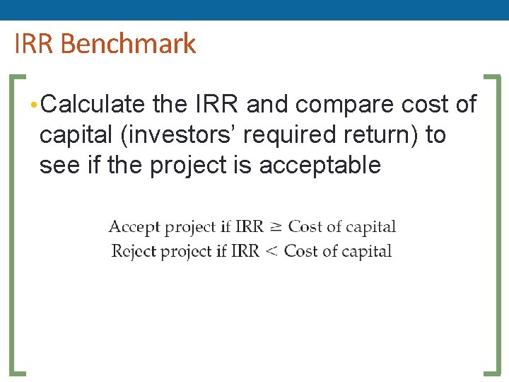 CHAPTER 13 WEIGHING NET PRESENT VALUE AND OTHER