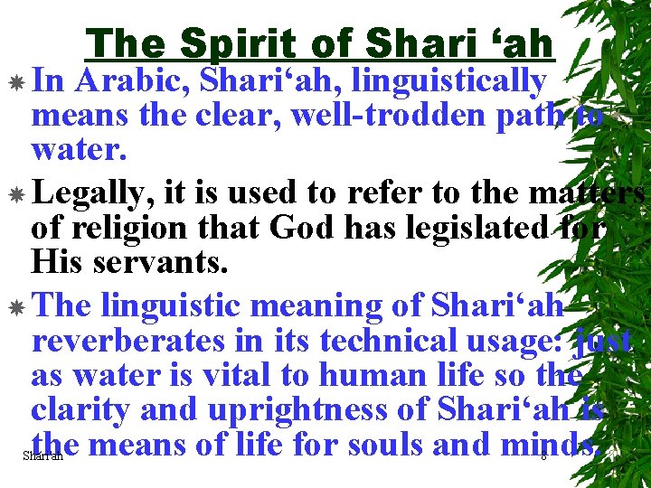 SHARIAH THE ISLAMIC LEGAL SYSTEM April 24 2004