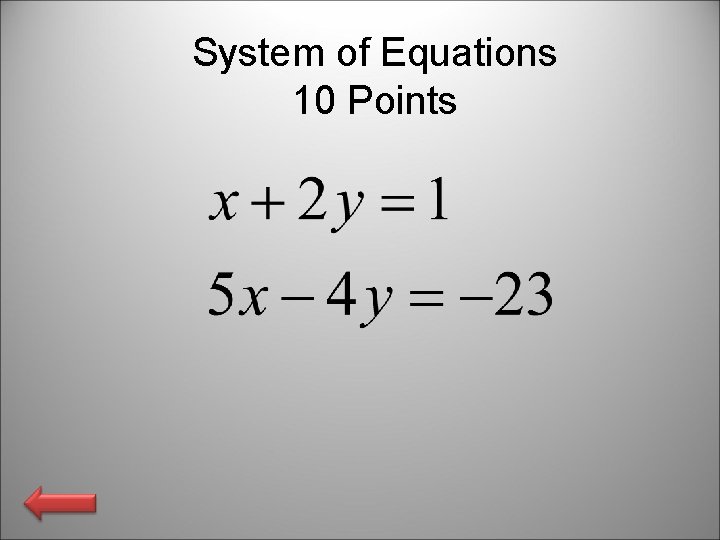 Precalculus Midterm Review POWERPOINT JEOPARDY Exponentials Logs Systems