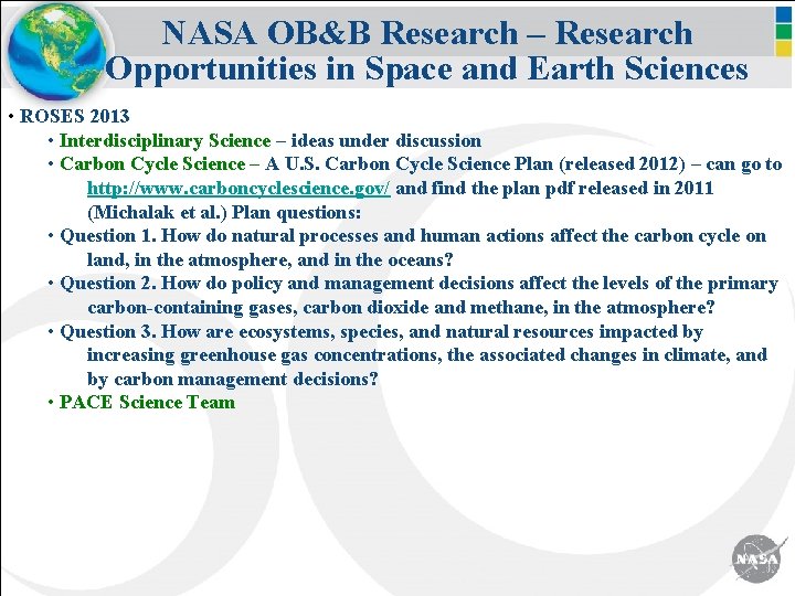 2012 NASA Ocean Color Research Team Meeting Wrap