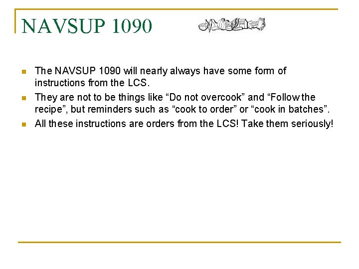 NAVSUP 1090 Food Preparation Worksheet CS 1SS Foster