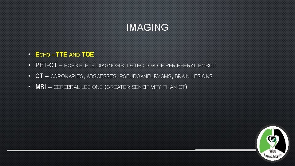 INFECTIVE ENDOCARDITIS NISHITH PATEL WAIKATO CARDIOTHORACIC UNIT TEACHING