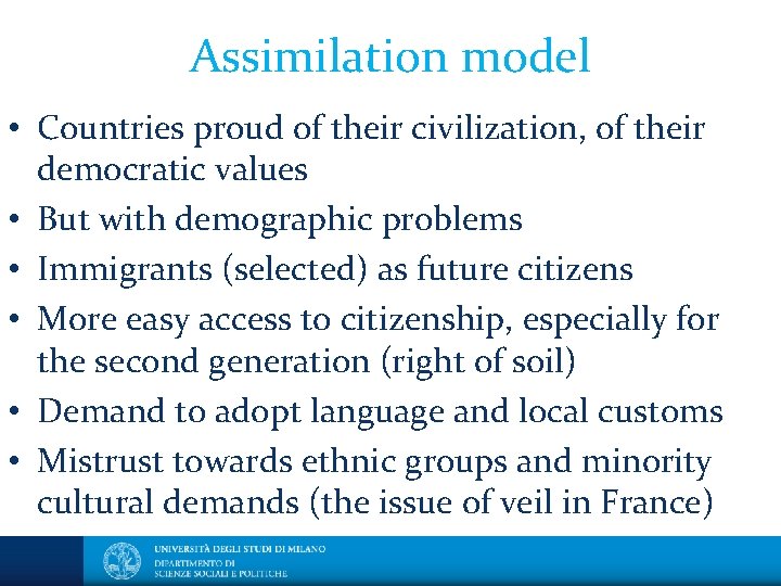 Integration versus Multiculturalism An outdated dichotomy Maurizio ...
