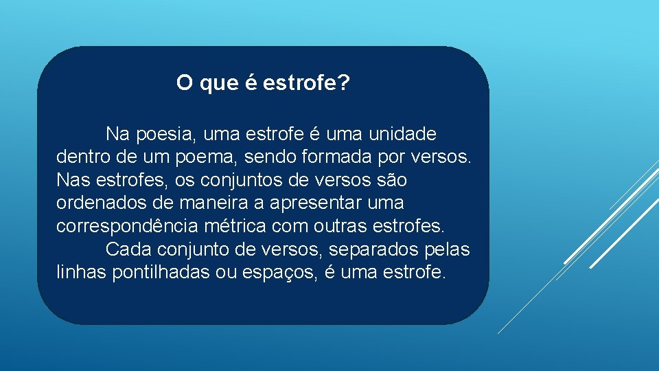 LINGUAGEM POTICA Qual a diferena entre estrofe e