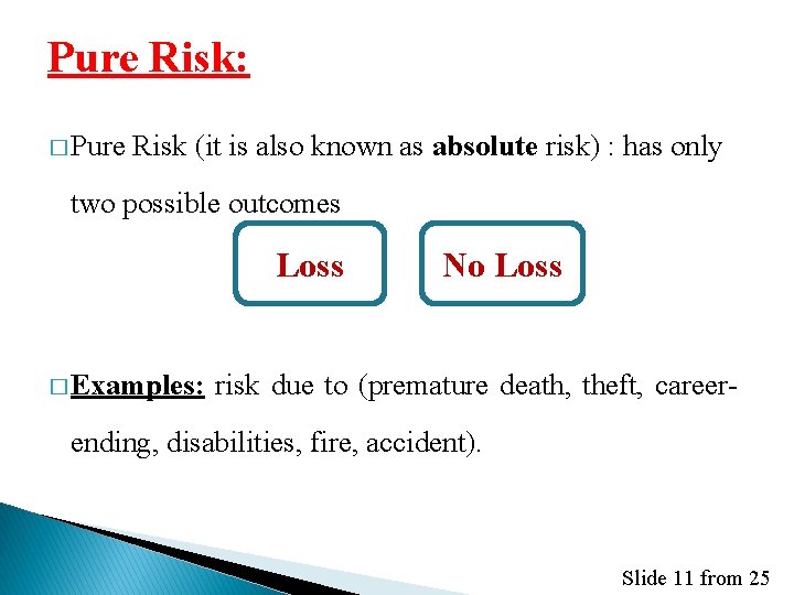 Risk management Dr Asmaa Mohamed Wahba Chapter One