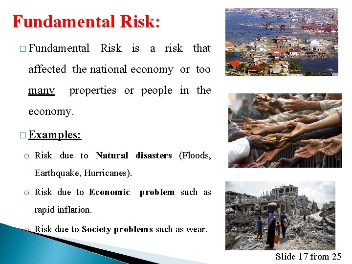 Risk management Dr Asmaa Mohamed Wahba Chapter One