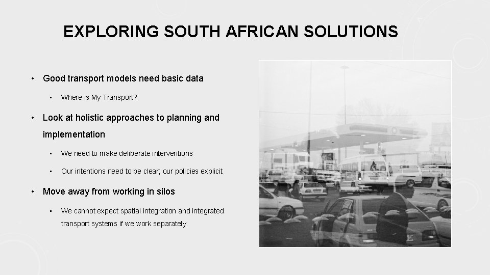 SOUTH AFRICAN SOLUTIONS TO PUBLIC TRANSPORT CHALLENGES A