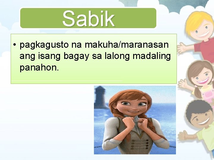 Handa na Filipino I Aralin 1 Talasalitaan Sabik