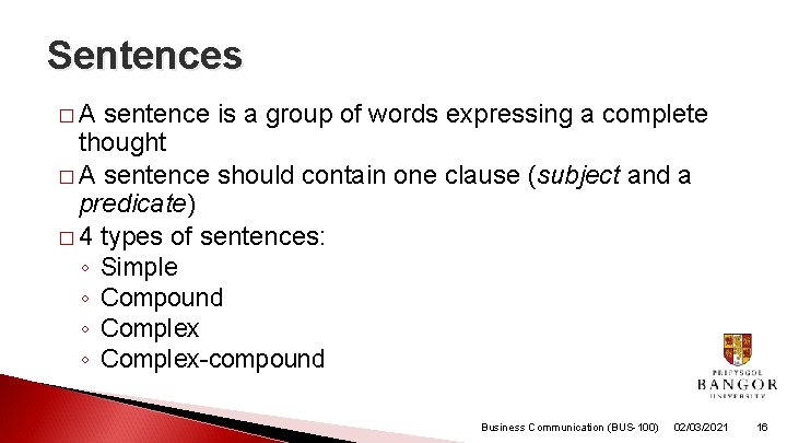 Business Communication Lecturer Gareth Jones Class 1 Introduction