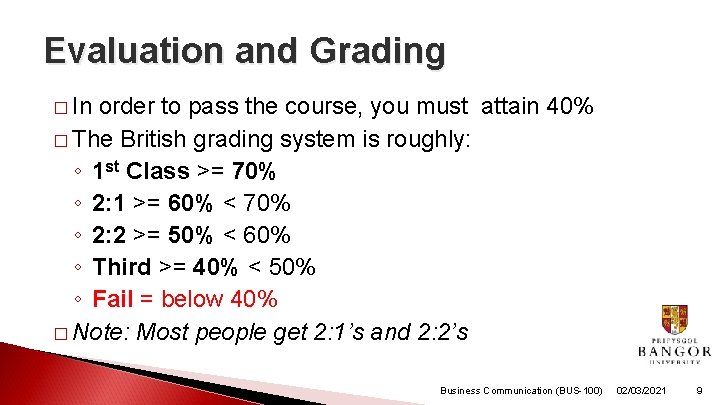 Business Communication Lecturer Gareth Jones Class 1 Introduction