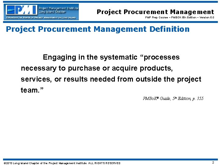Project Procurement Management PMP Prep Course PMBOK 5