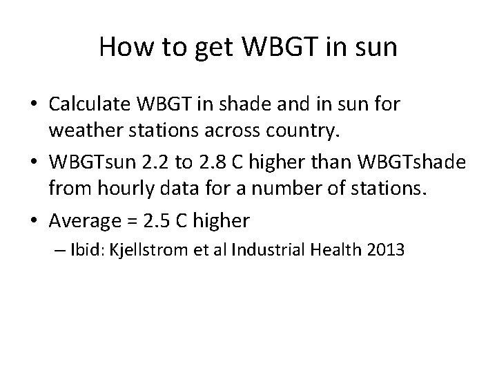 Heat Stress in USA Now in the Future