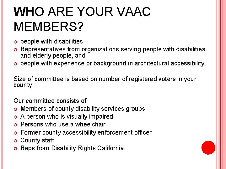 BEST PRACTICES LESSONS LEARNED IN WORKING WITH ADVOCACY