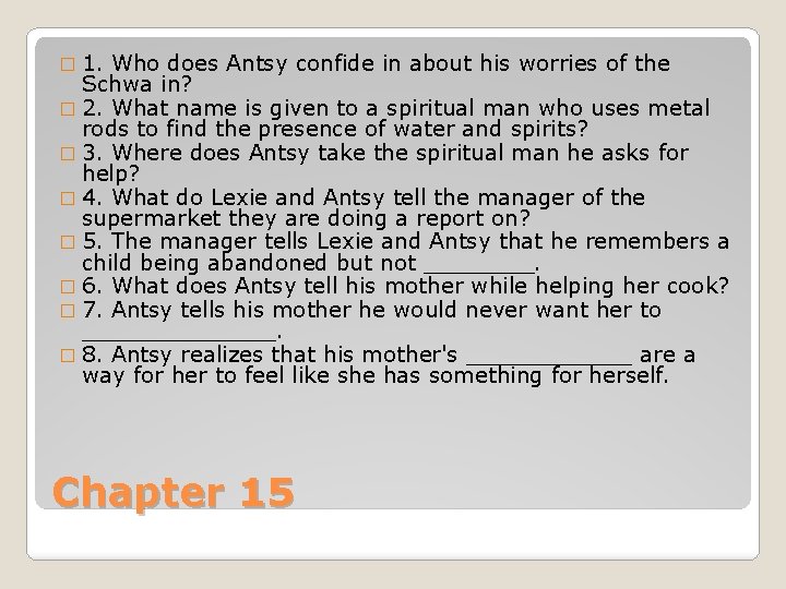 The Schwa Was Here Chapters 13 17 Chapter