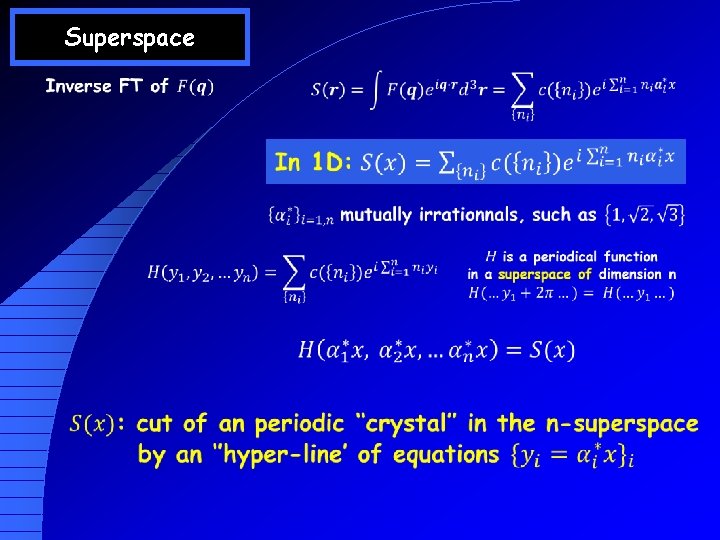 Aperiodic crystals Incommensurate modulated crystals Satellite ...