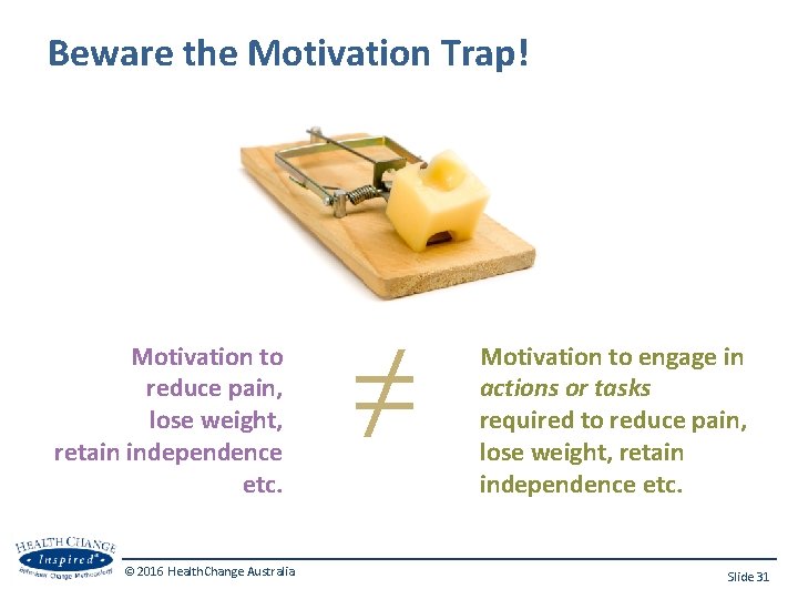 Introduction to Health Change Methodology How to get