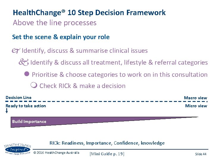 Introduction to Health Change Methodology How to get