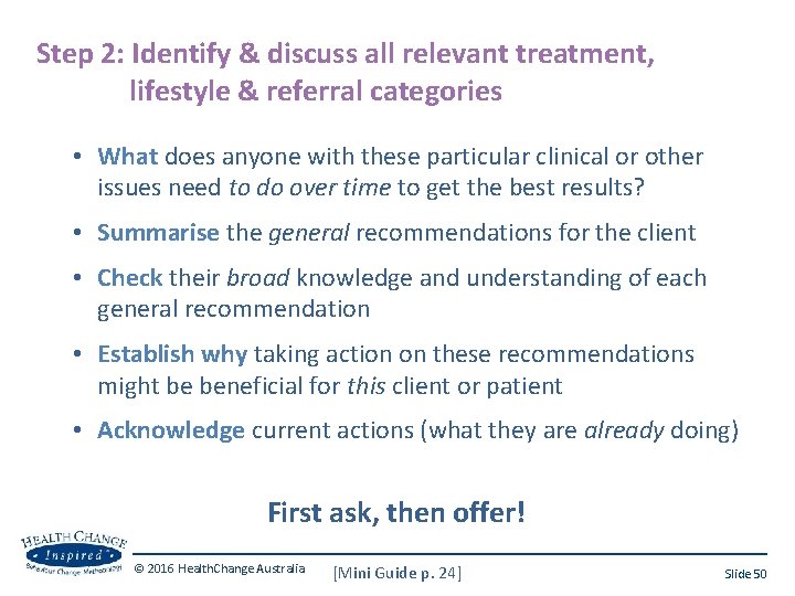 Introduction to Health Change Methodology How to get