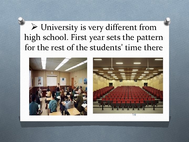 Transition from high school to university Are students