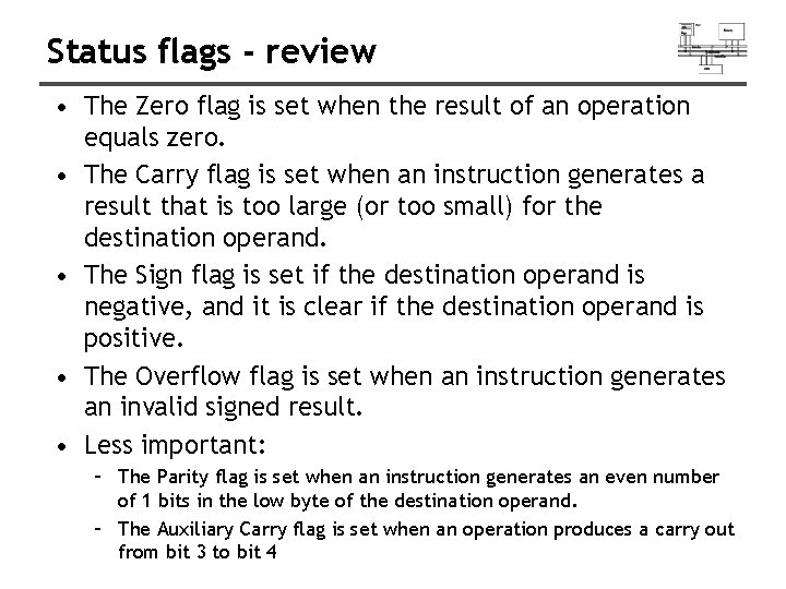 Conditional Processing Computer Organization and Assembly Languages YungYu