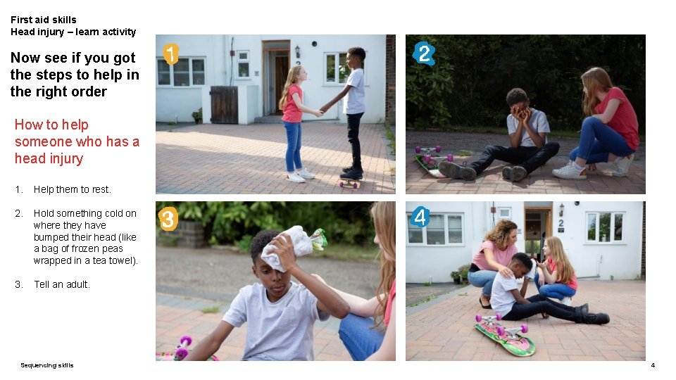 Head injury First aid champions Learn how to