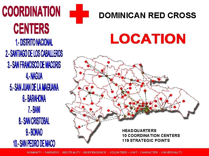 Dominican Red Cross Disaster Risk Management HUMANITY FAIRNESS
