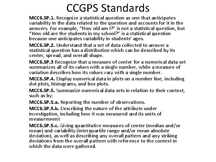 Unit 6 Statistics Mean Median Mode Range Measures