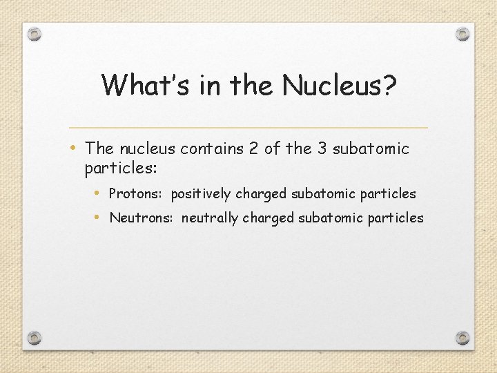 Atomic Structure Chapter 3 Section 1 Matter EQ