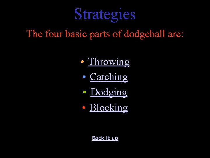 Dodgeball A sport A game An art CLICK