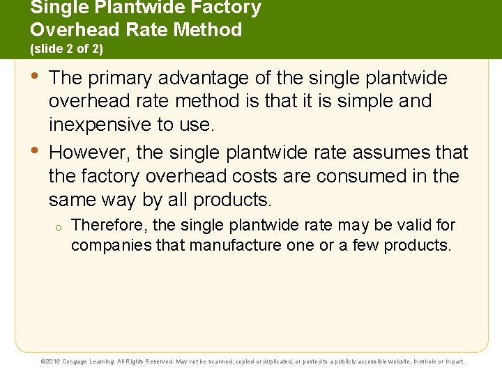 CHAPTER 11 Cost Allocation and ActivityBased Costing Warren