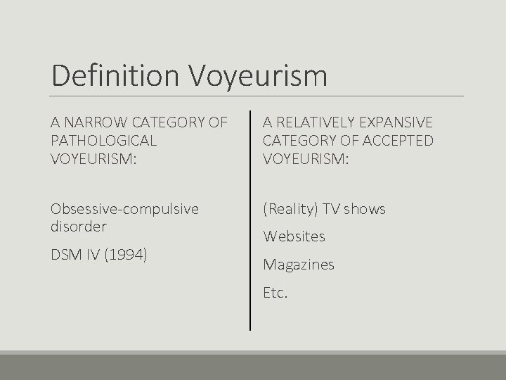 The Voyeurs Gaze PRESENTED BY VERONIKA ROOS LISA