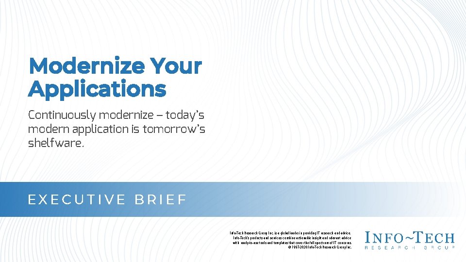 Modernize Your Applications Continuously modernize todays modern ...
