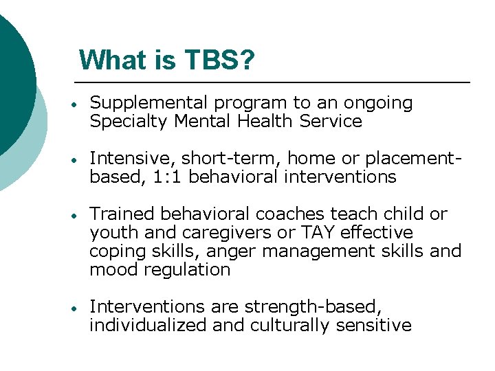 Therapeutic Behavioral Services TBS Mental Health Board System