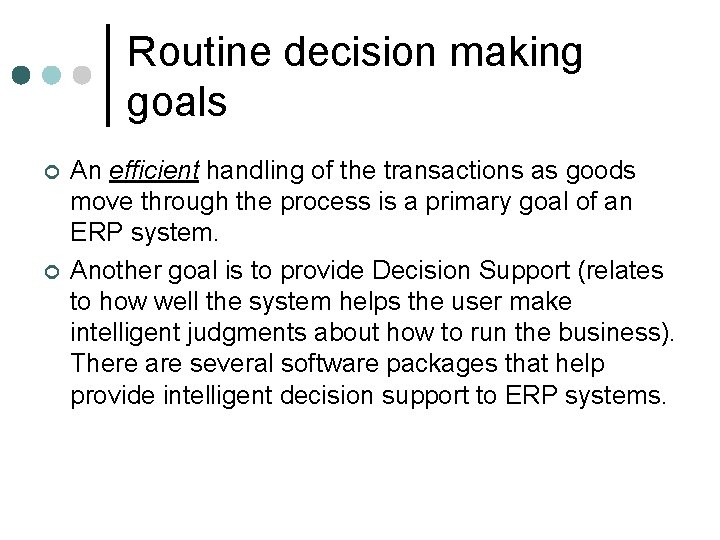 Enterprise Resource Planning Integrated System Chapter 4 Vollmann