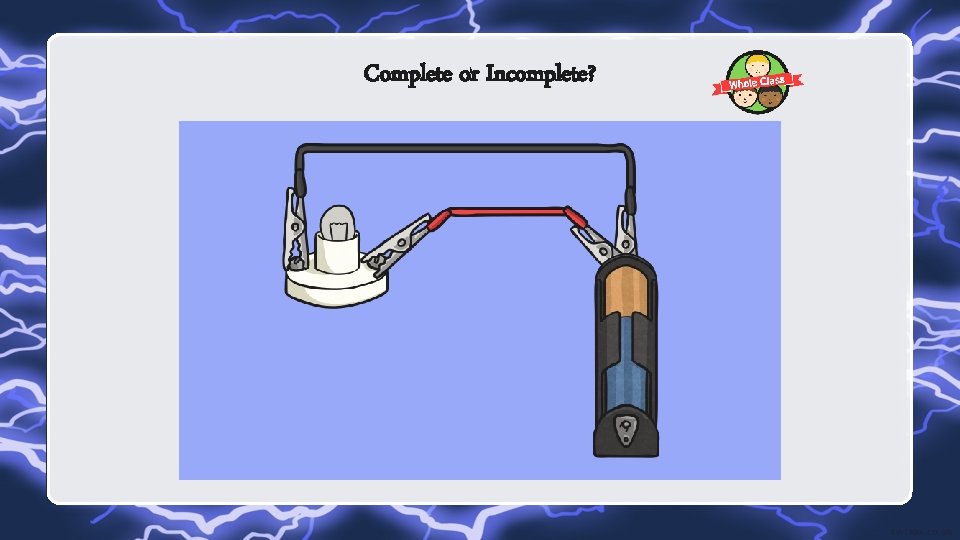 Electrical Circuits Electricity Click each answer box to