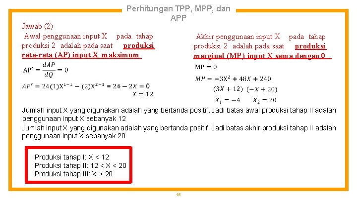 Pertemuan 6 Konsep Dasar Analisis Produksi TIM PENGAMPU