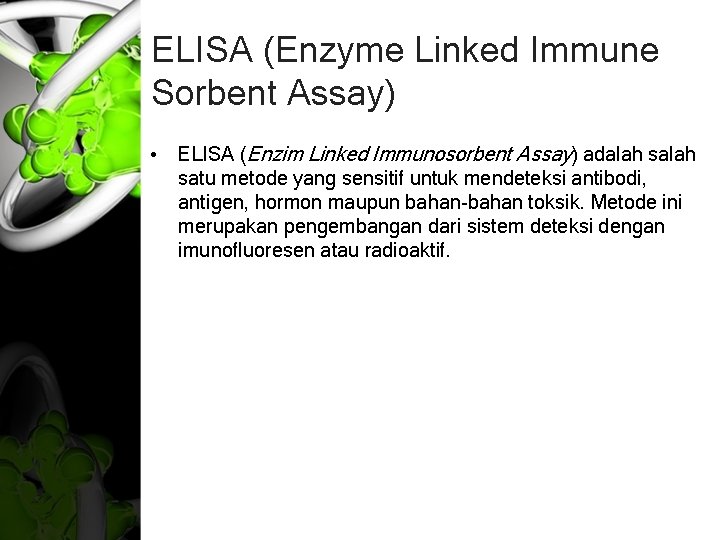 APLIKASI BIOLOGI MOLEKULER PADA DIAGNOSIS PENYAKIT 13 Juni