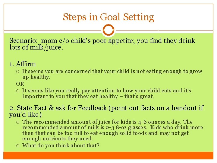 Goal Setting ITCA WIC JUNE 2014 Summary Learn